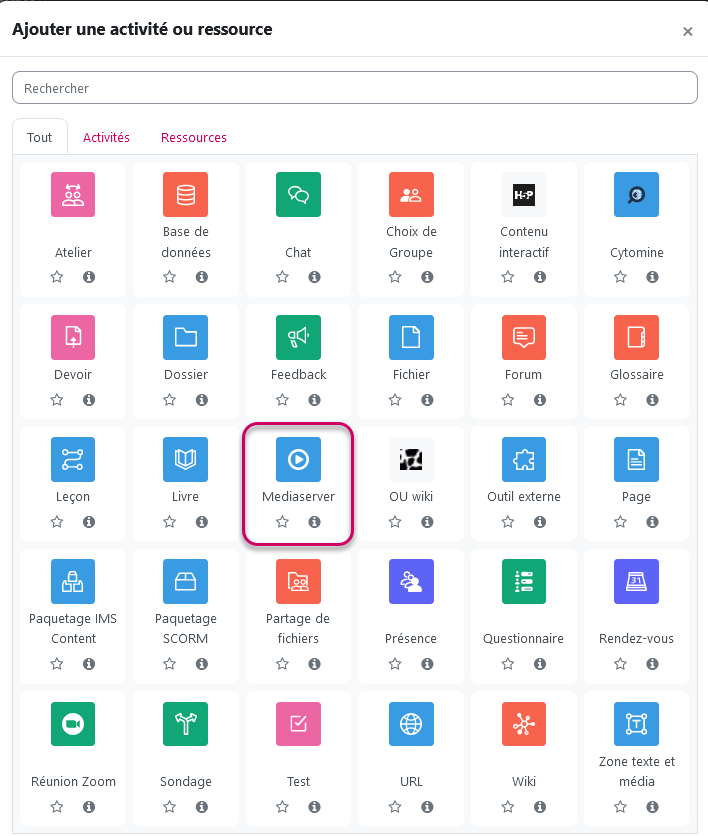 Aide Moodle: Mettre une video mediaserver | moodle-unige